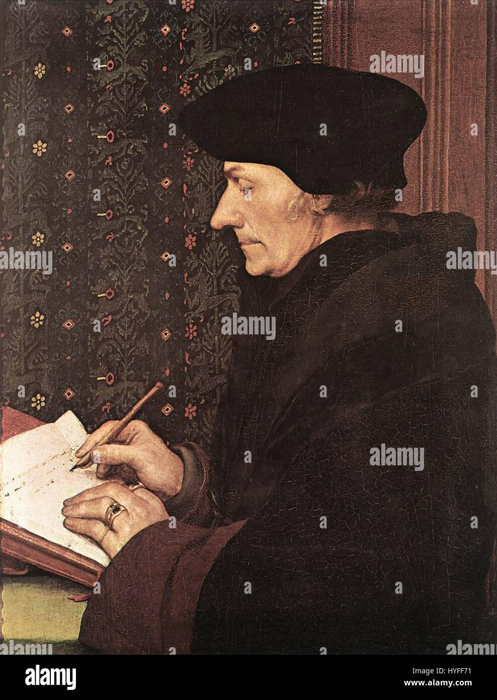 Hans Holbein the Younger’s portrait of Erasmus of Rotterdam is one of ...