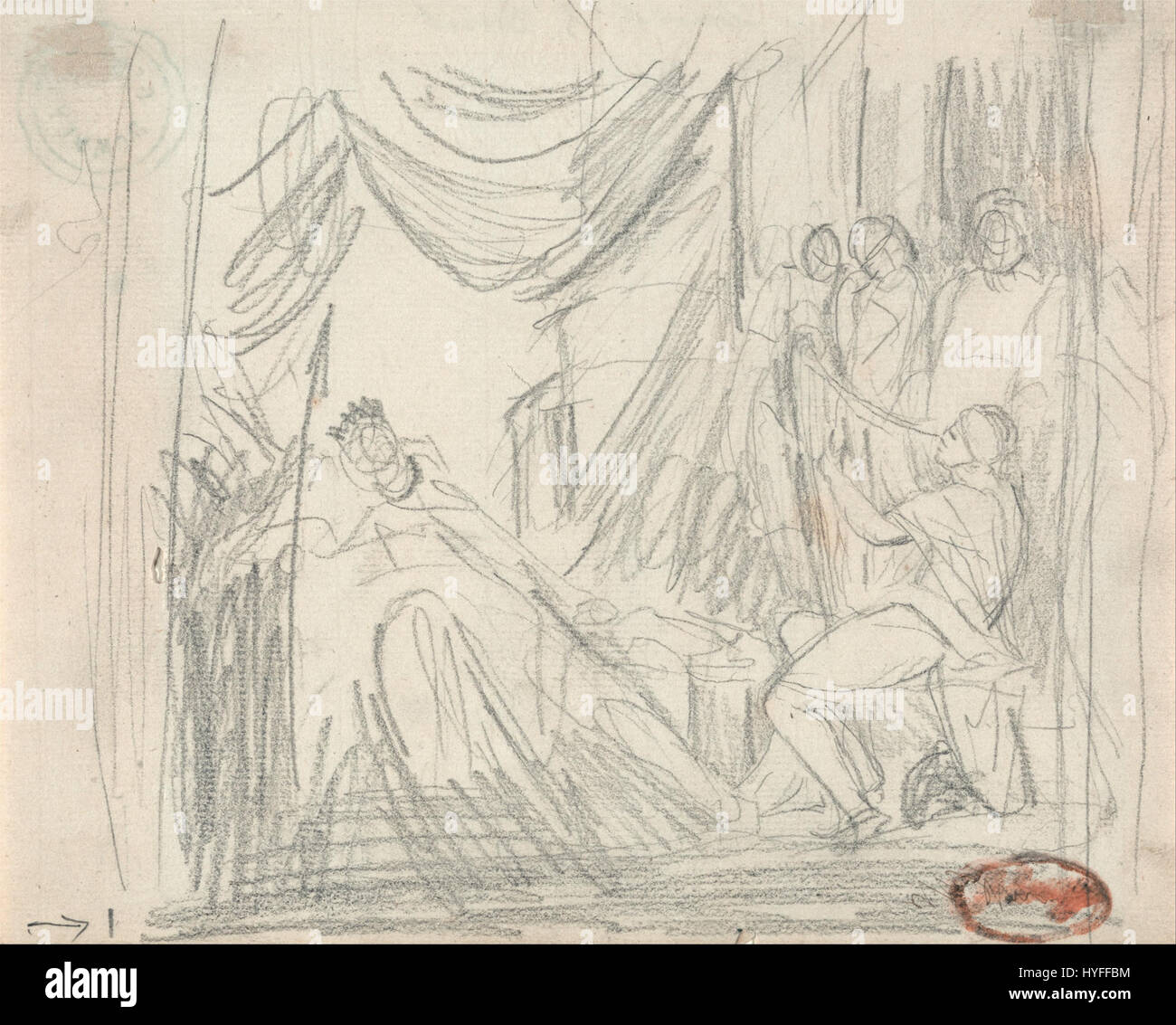 George Romney’s 'David and Saul' is a depiction of the biblical scene ...