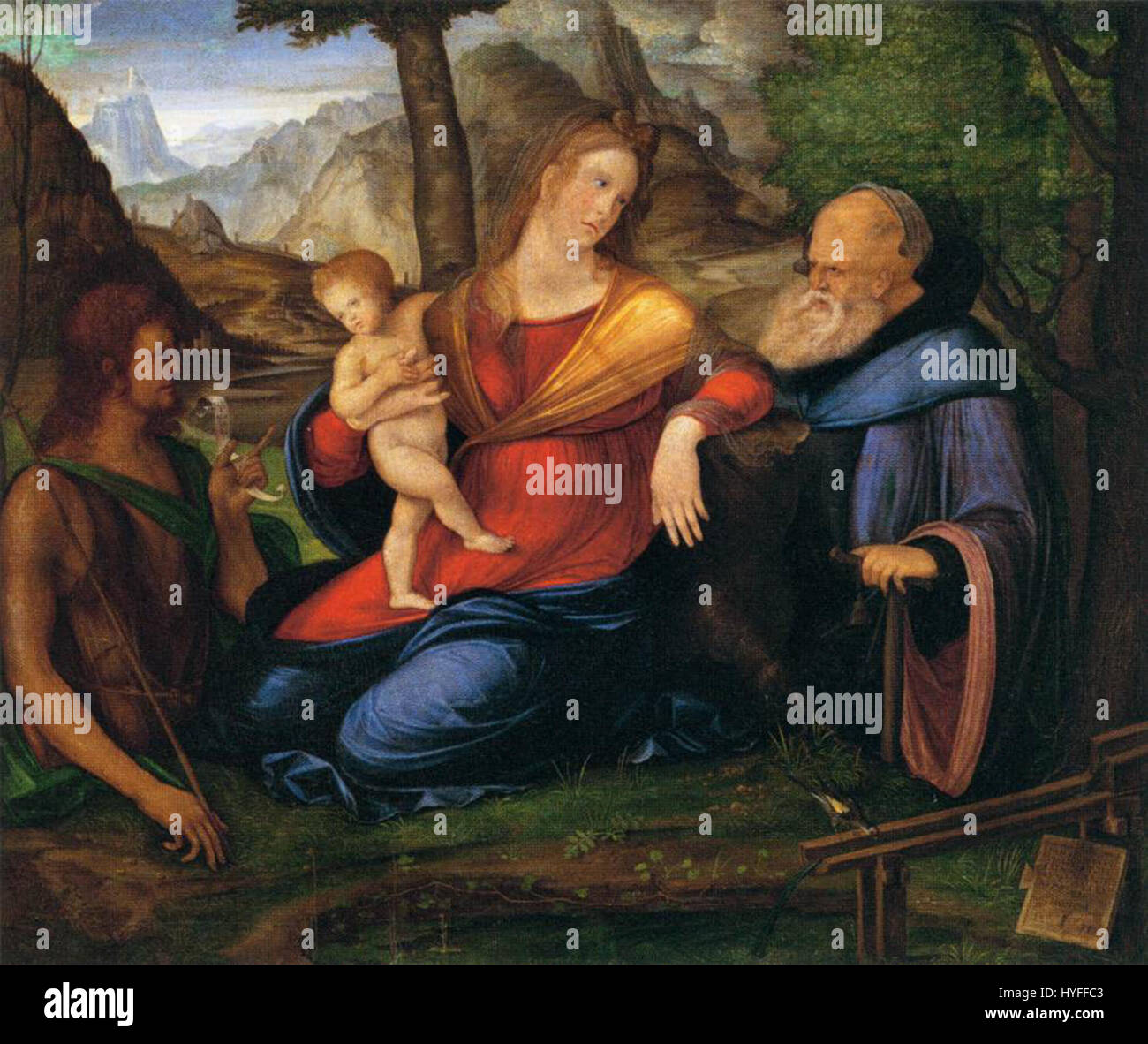 Jacopo de' Barbari's painting depicts the Virgin and Child with St ...