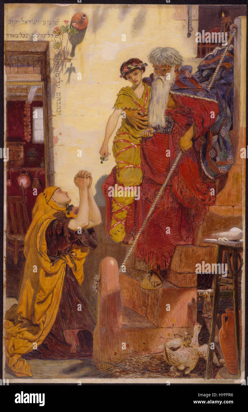'Elijah and the Widow's Son' by Ford Madox Brown depicts a biblical ...