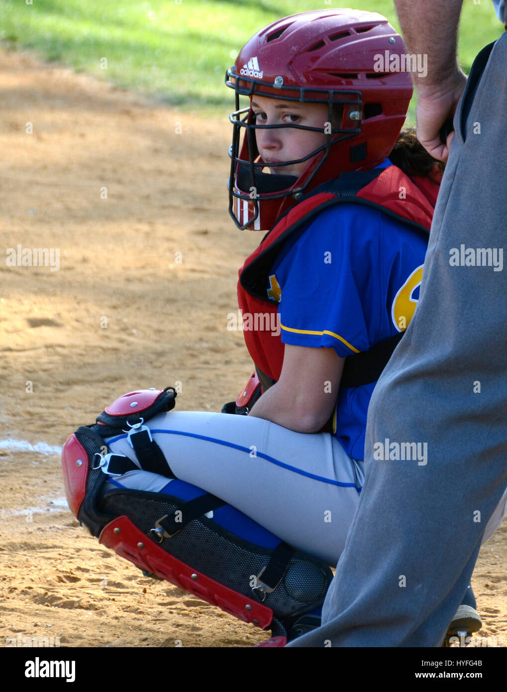 Softball catcher hi-res stock photography and images - Alamy