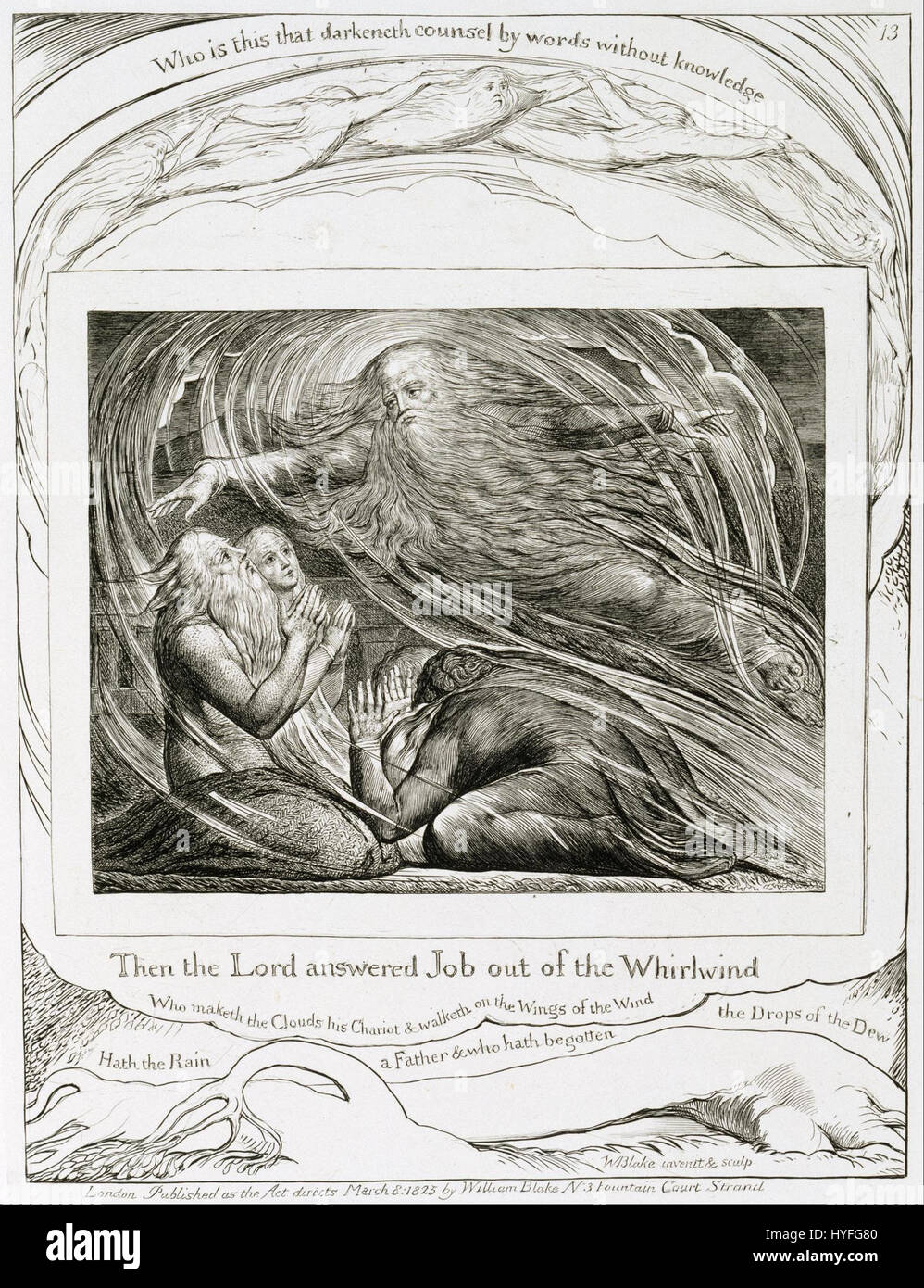 William Blake’s 'The Lord Answering Job out of the Whirlwind' is a ...