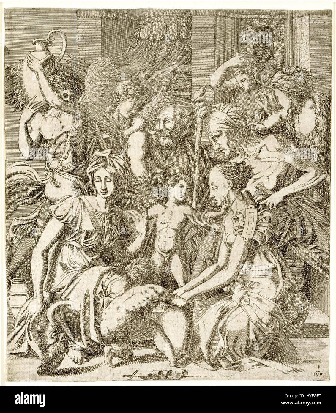 The 'Allegory of the Birth of Christ' by Master I.O.V. illustrates the ...