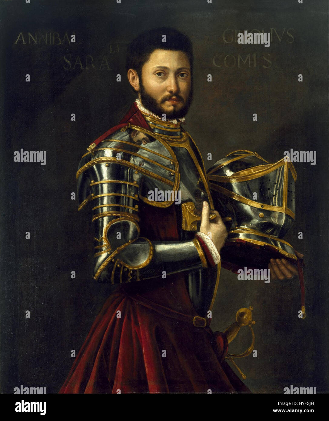 This 18th-century Italian portrait features a well-dressed man ...