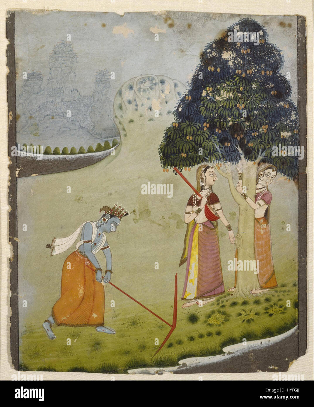 This artwork depicts Balaram, a revered figure in Hindu mythology ...