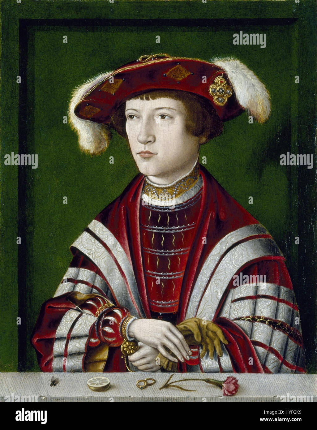 This unknown German portrait depicts a nobleman, capturing the ...