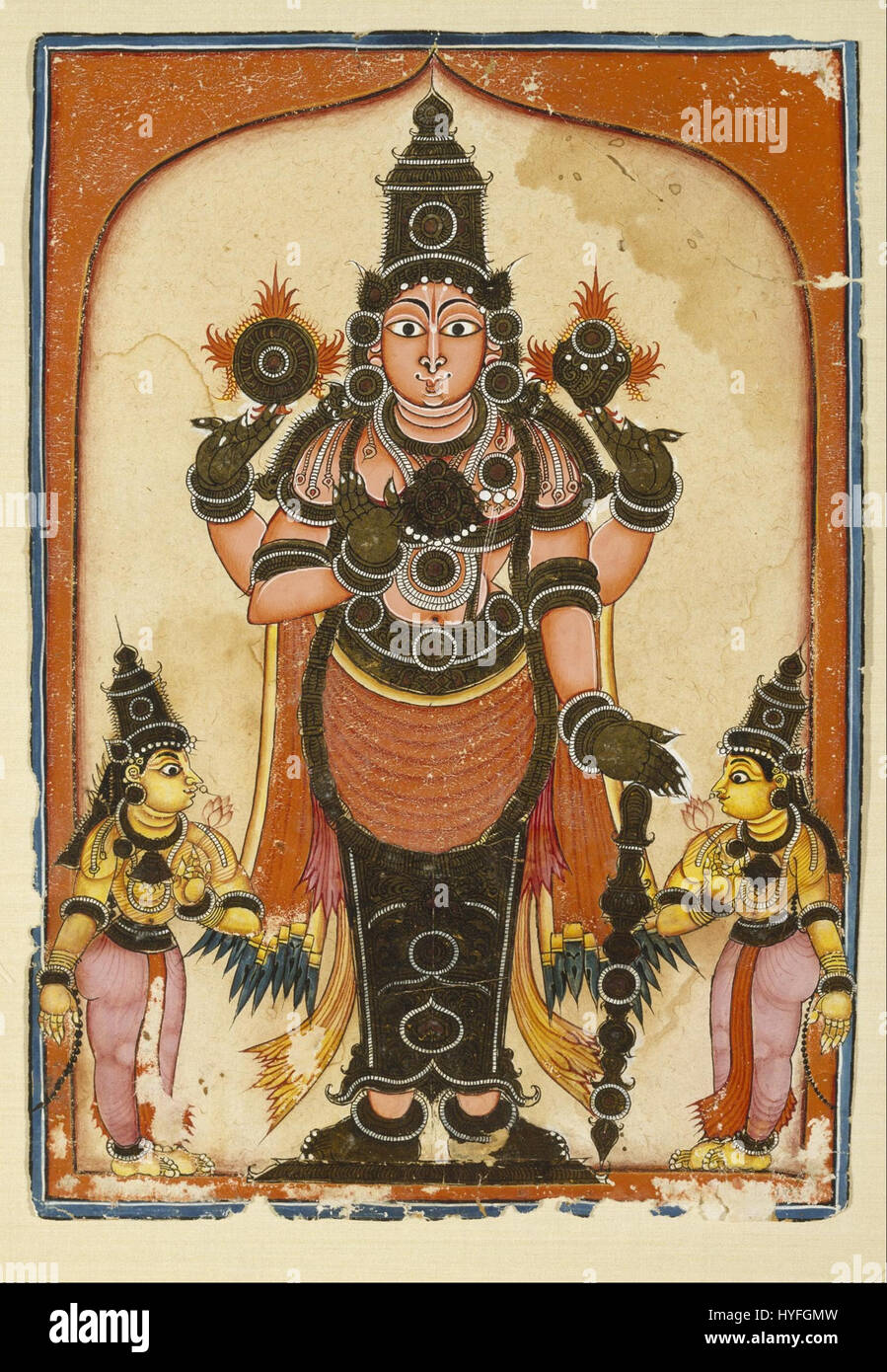 Lord vishnu painting hi-res stock photography and images - Alamy
