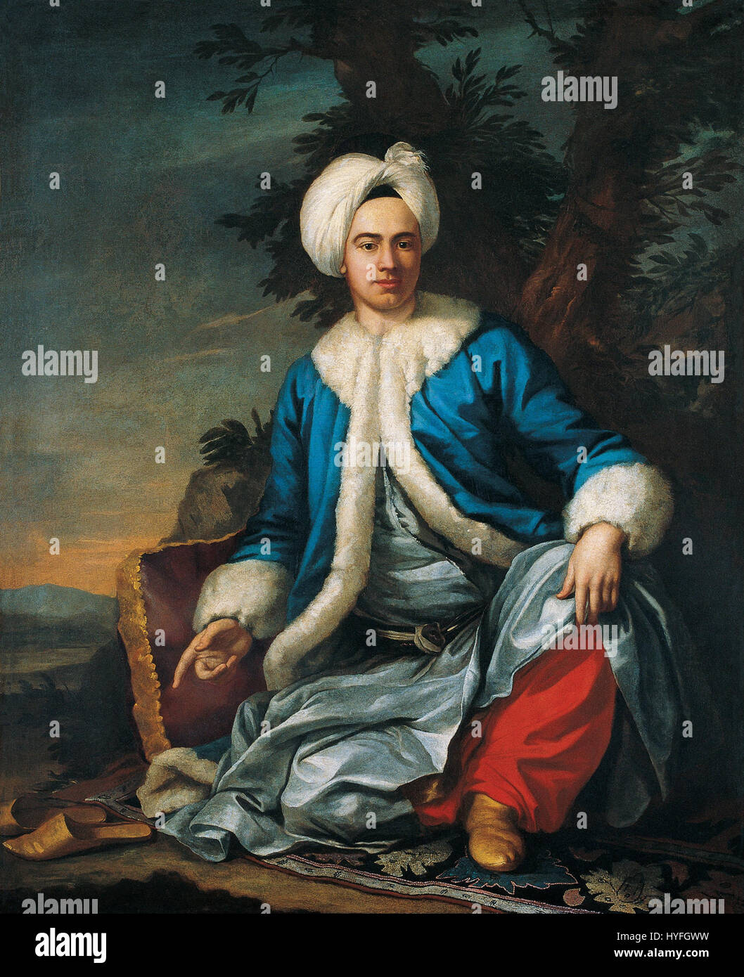 Antoine de Favray’s portrait of a European in Turkish costume ...