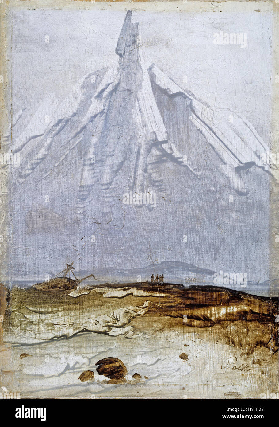 Peder Balke’s ‘Coastal Landscape with Wreck’ presents a dramatic view ...