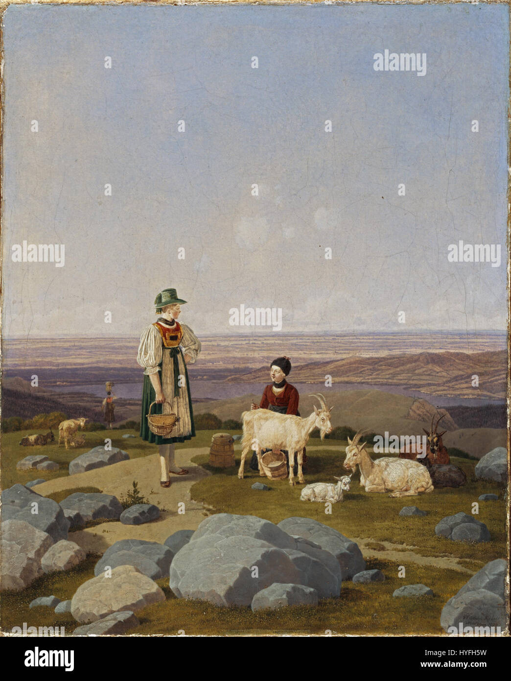 Kobell, Wilhelm von On Gaisalm Google Art Project Stock Photo - Alamy