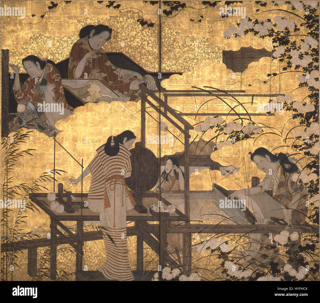 This piece on weaving highlights the traditional craft of weaving, a ...