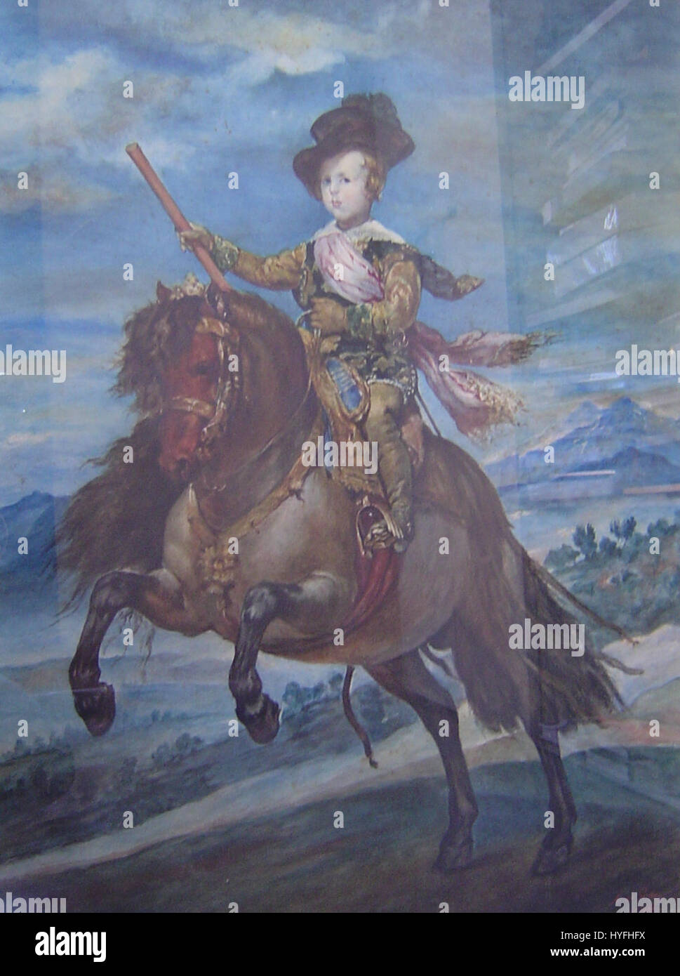'BMVB 7143 Infant Habsburg a Cavall' refers to an artwork depicting a ...