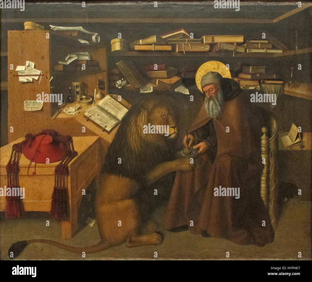 'Der heilige Hieronymus im Gehaeus' (Saint Jerome in His Study) by ...