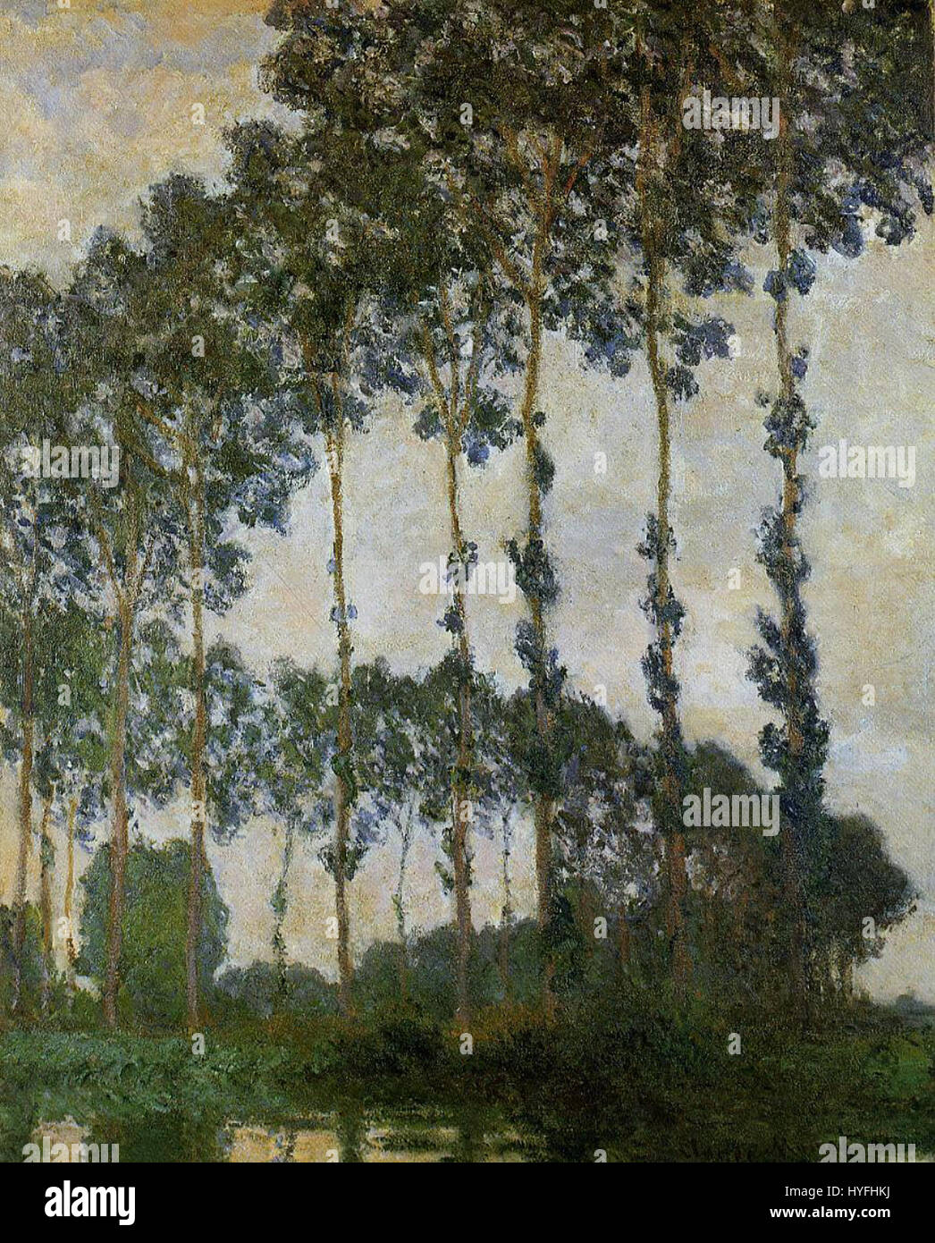 ‘Poplars at Giverny’ by Claude Monet captures the striking light and ...