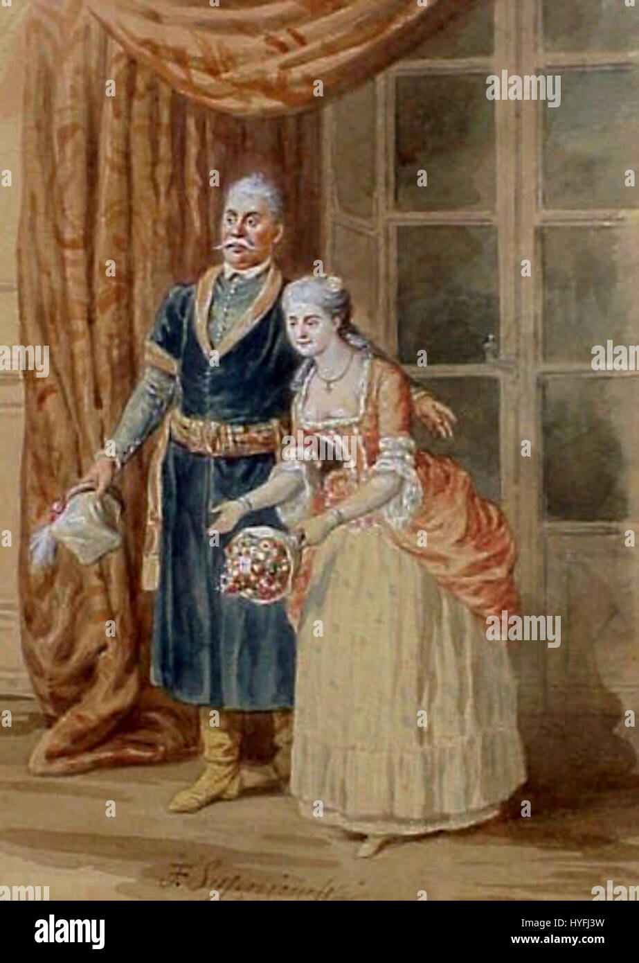 Feliks Sypniewski’s painting 'At Homel Palace' captures a scene from ...