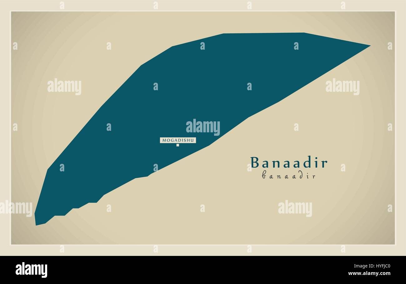 Modern Map - Banaadir SO Stock Vector Image & Art - Alamy