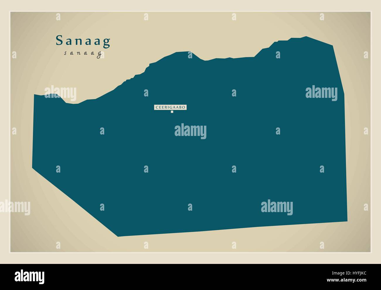 Sanaag vector map hi-res stock photography and images - Alamy