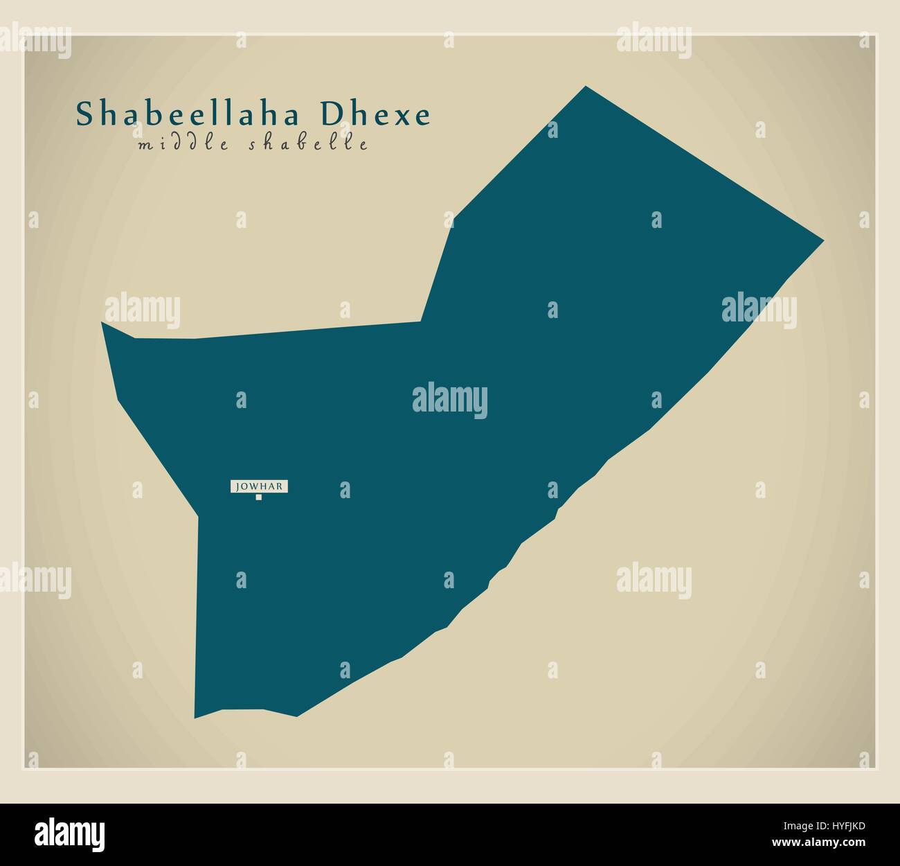 Modern Map - Shabeellaha Dhexe SO Stock Vector Image & Art - Alamy