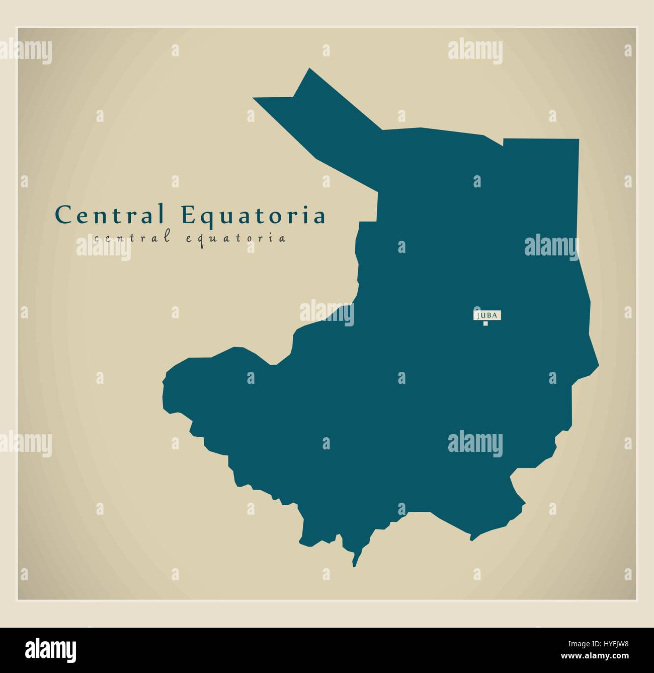 Modern Map - Central Equatoria SS Stock Vector Image & Art - Alamy