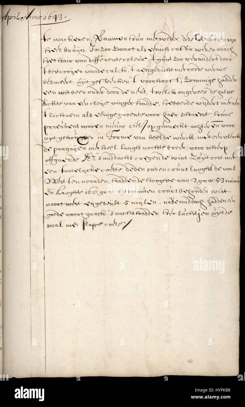 This document is part of the Scheepsjournaal (Ship's Journal) of Abel ...