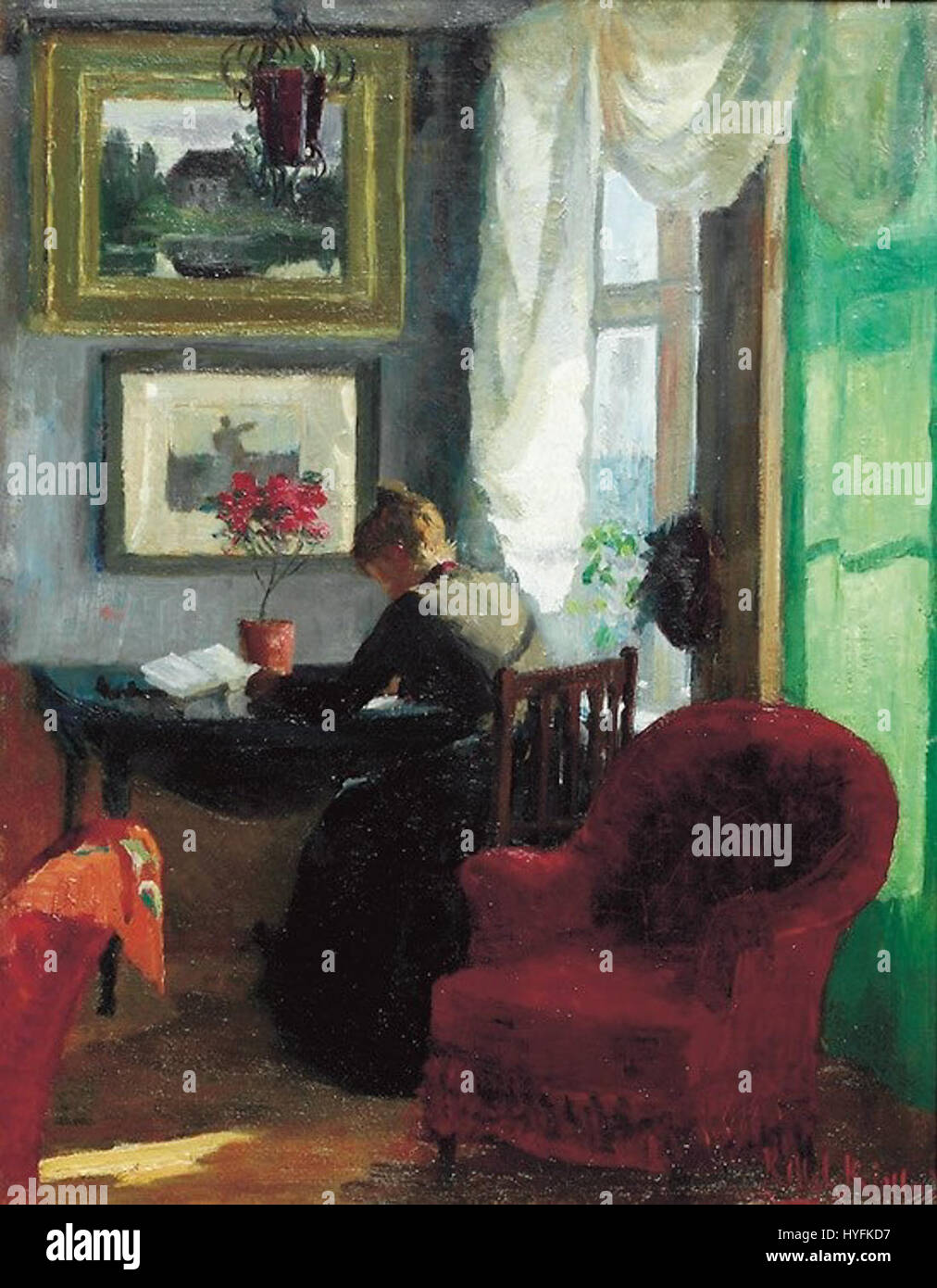 Interior scene depicts domestic hi-res stock photography and images - Alamy