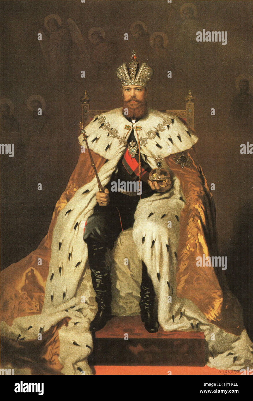 This portrait from Alexander III's coronation album, painted by A ...