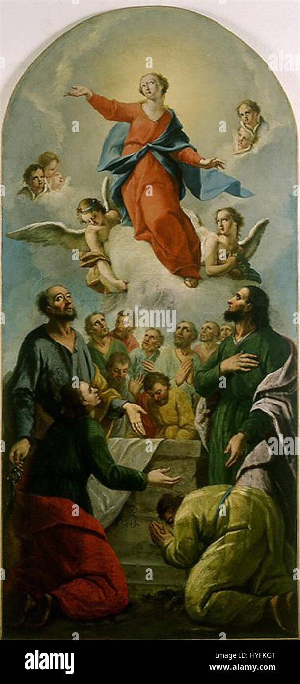 Leopold Layer’s painting 'Marijino vnebovzetje' (Assumption of Mary ...