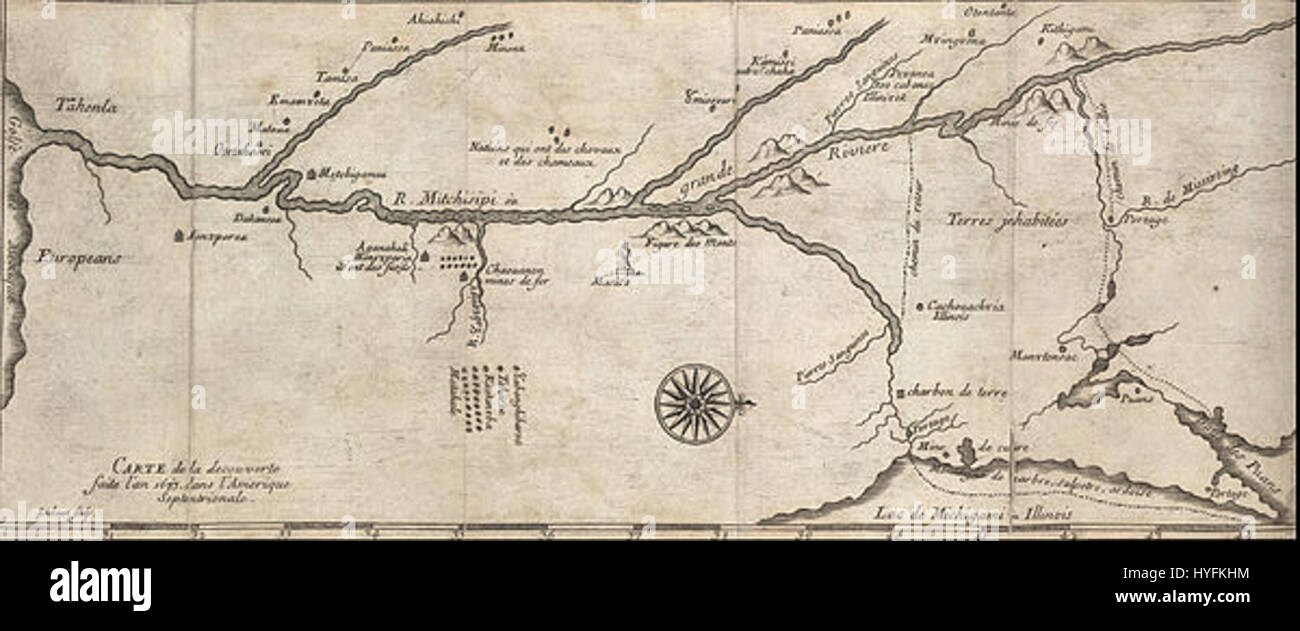 Map of mississippi river hi-res stock photography and images - Alamy