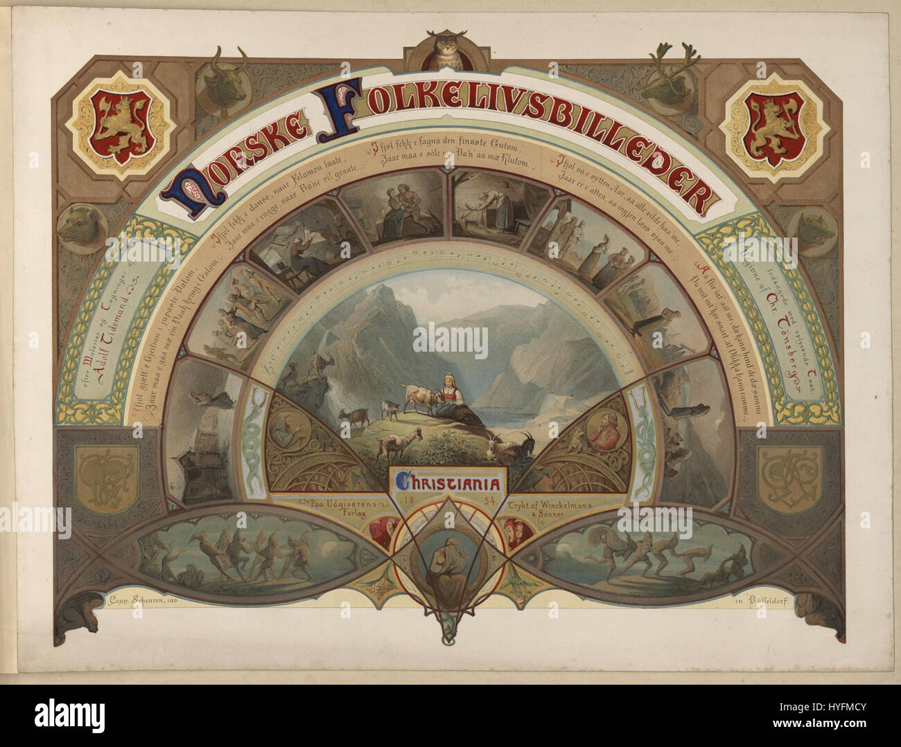 This piece from the 'Norske Folkelivsbilleder' series illustrates ...