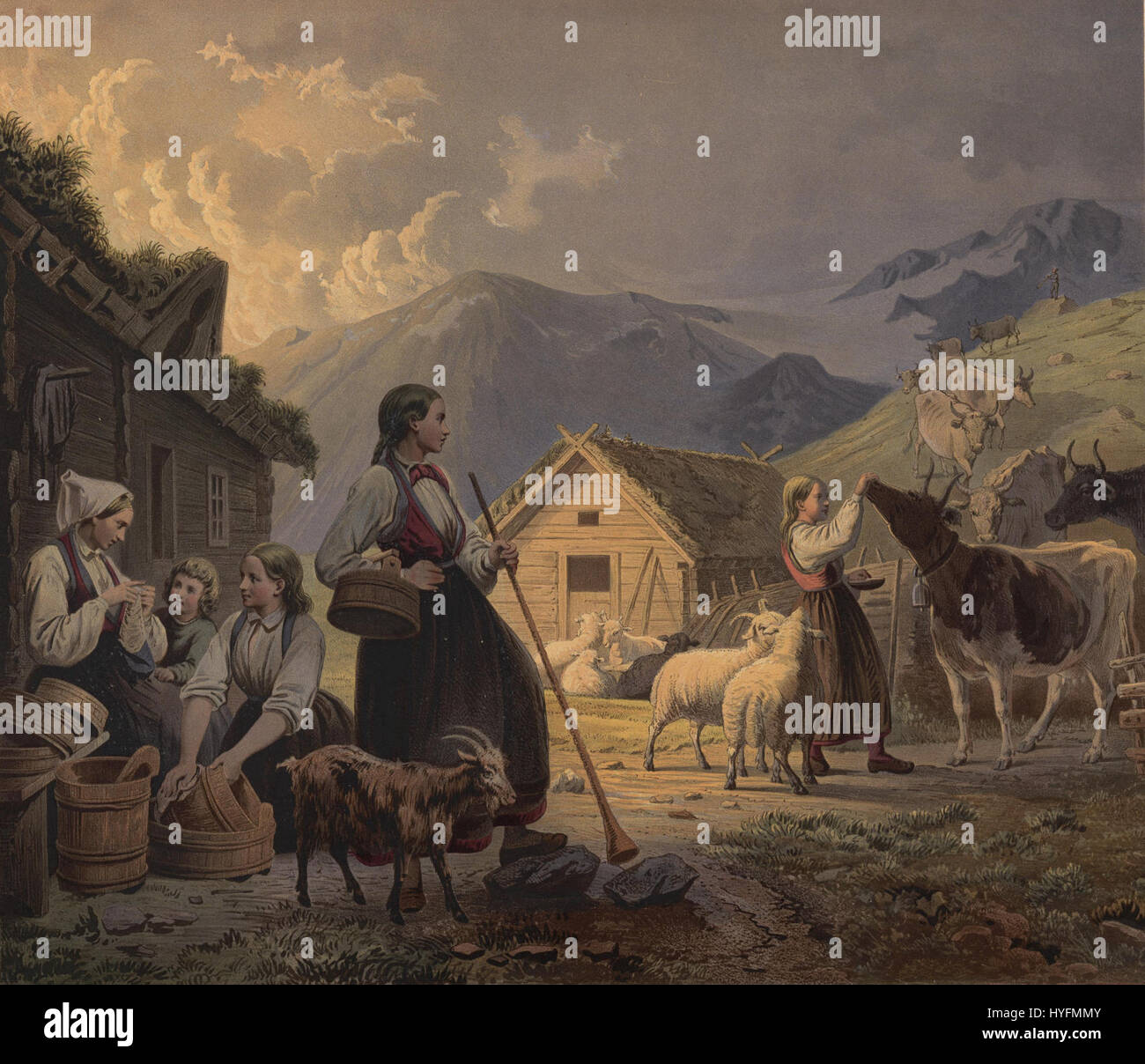The 'Norske Folkelivsbilleder' is a collection of Norwegian folk life ...