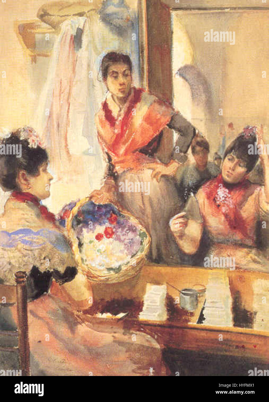 Ralph Curtis's painting 'Cigarreras in Seville' portrays Spanish ...