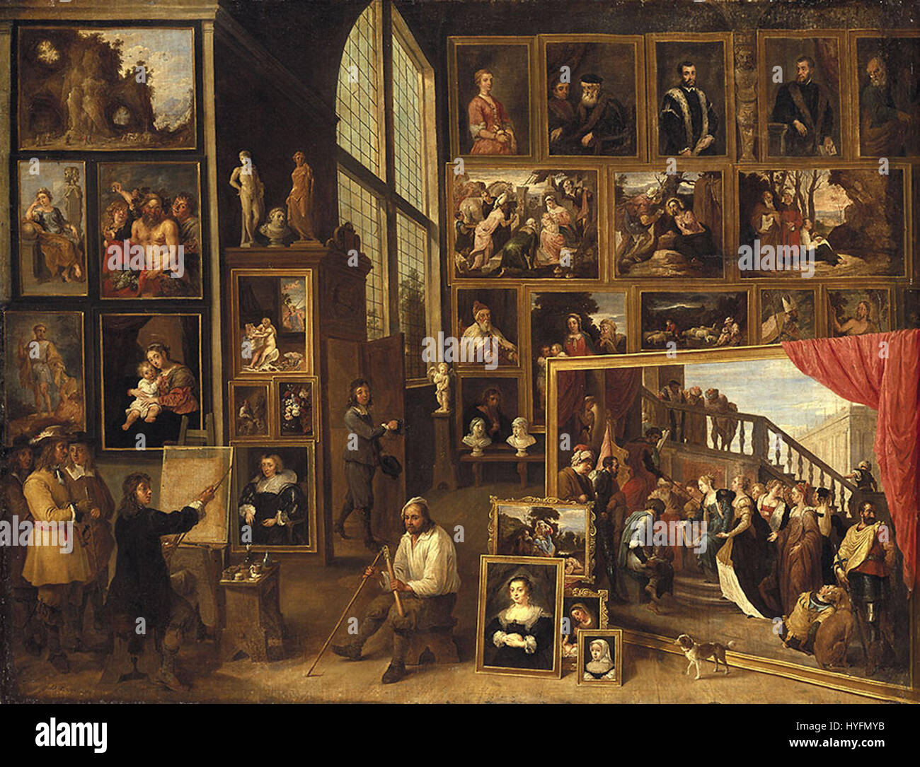 David Il G Teniers The Gallery of Archduke Leopold in Brussels 1 Stock ...