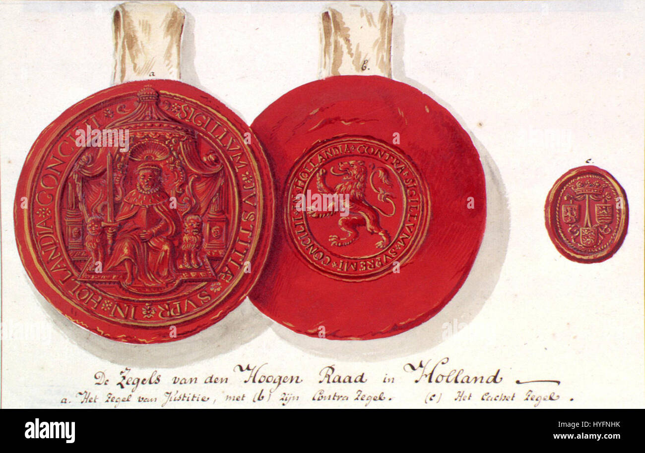 The Seal of Justice, along with the counter seal and cachet seal ...