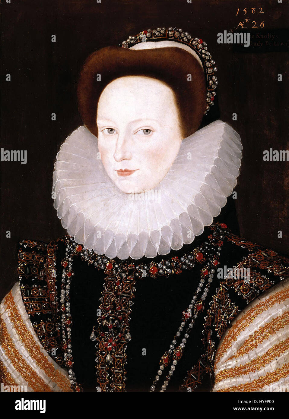 This portrait of Anne Knollys, painted by Robert Peake, showcases the ...