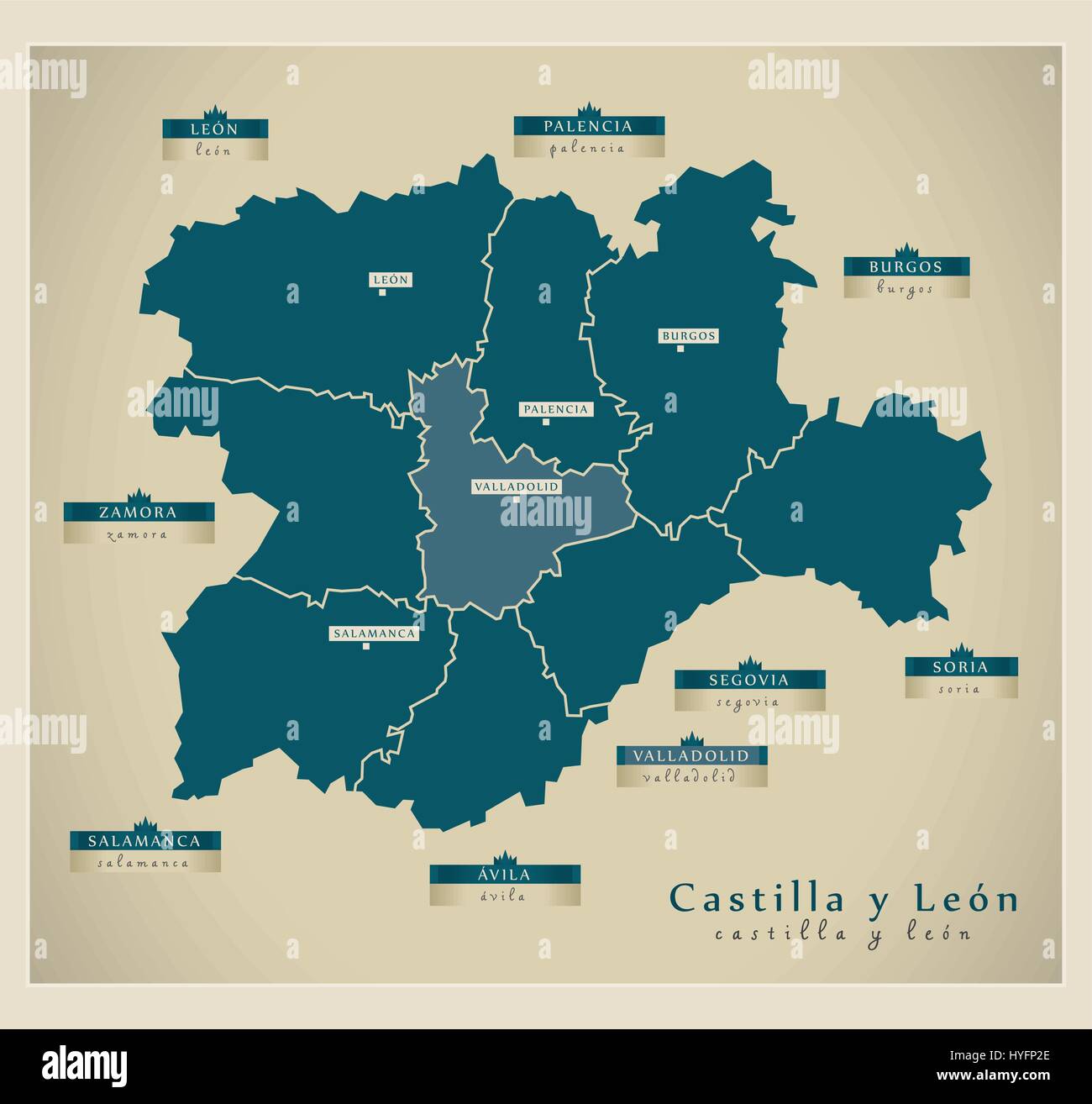 Map of leon Stock Vector Images - Alamy