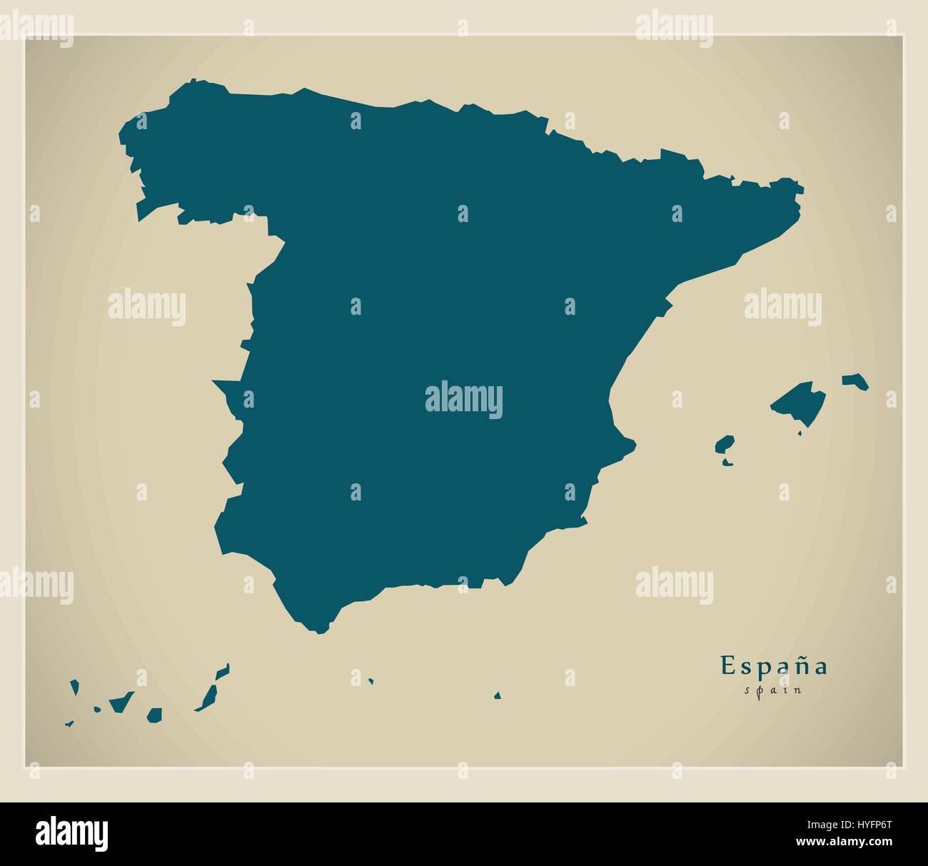 Spain map vector hi-res stock photography and images - Alamy