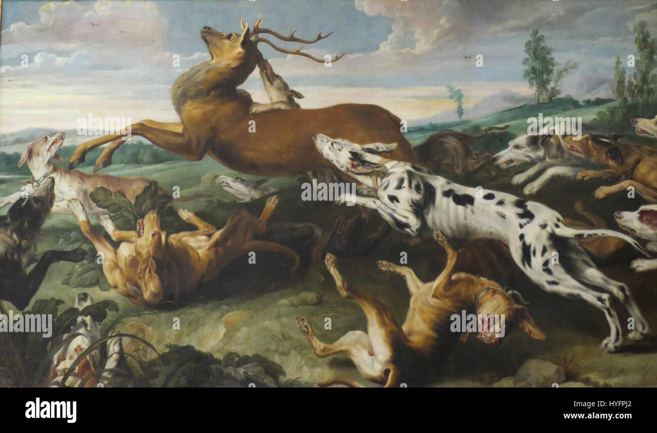 'Stag Hunt' is a 1630s painting by Pauwel de Vos and Jan Wildens ...