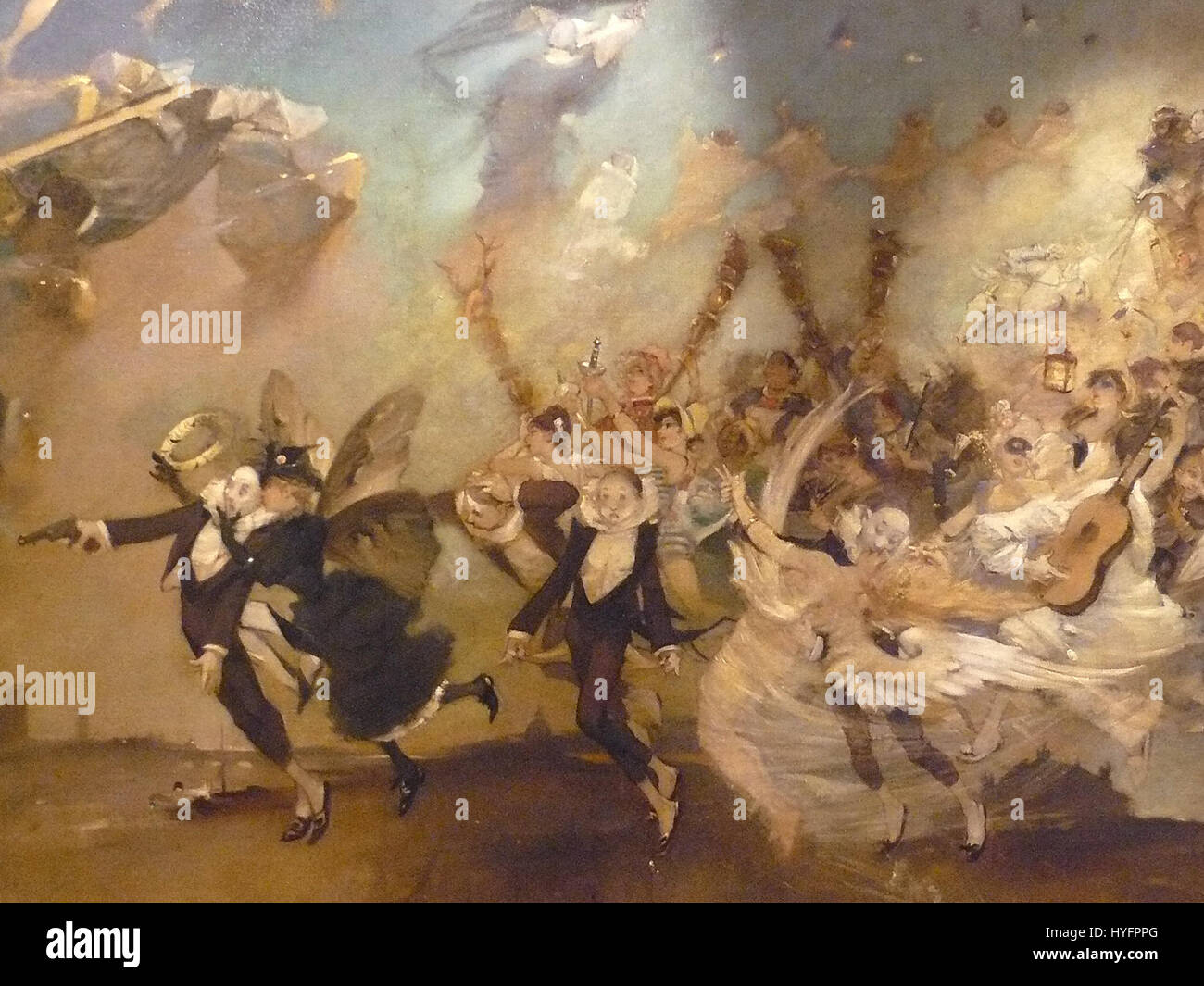 In this detail from 'Parce Domine,' painted by Adolphe Willette in 1884 ...