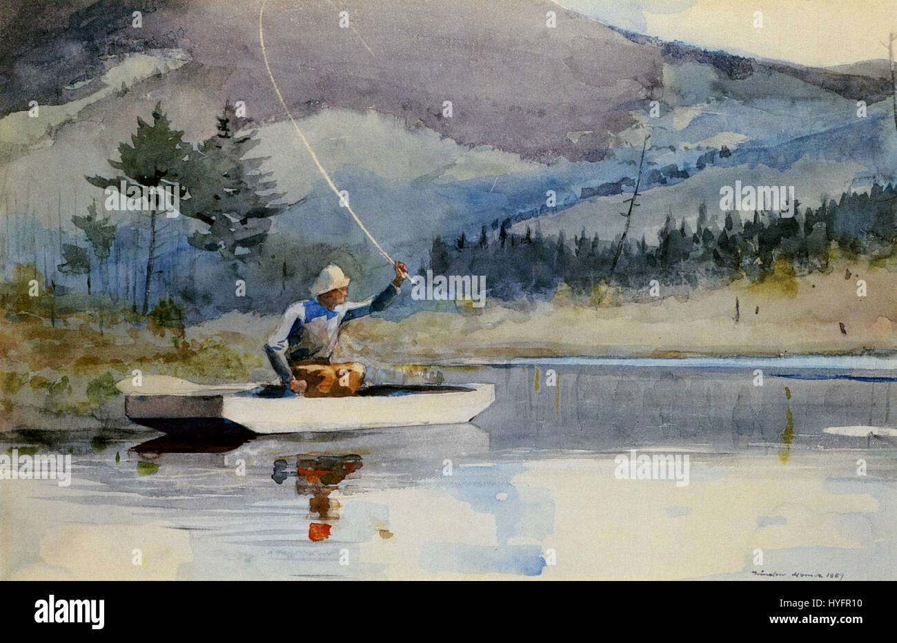 In this painting by Winslow Homer, 'A Quiet Pool on a Sunny Day,' the ...