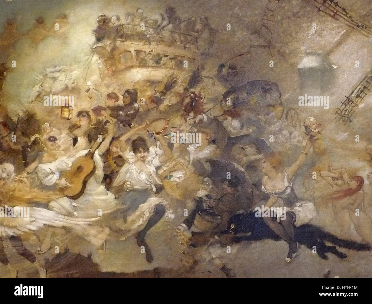 'Parce Domine,' an artwork by Adolphe Willette, portrays a dramatic or ...