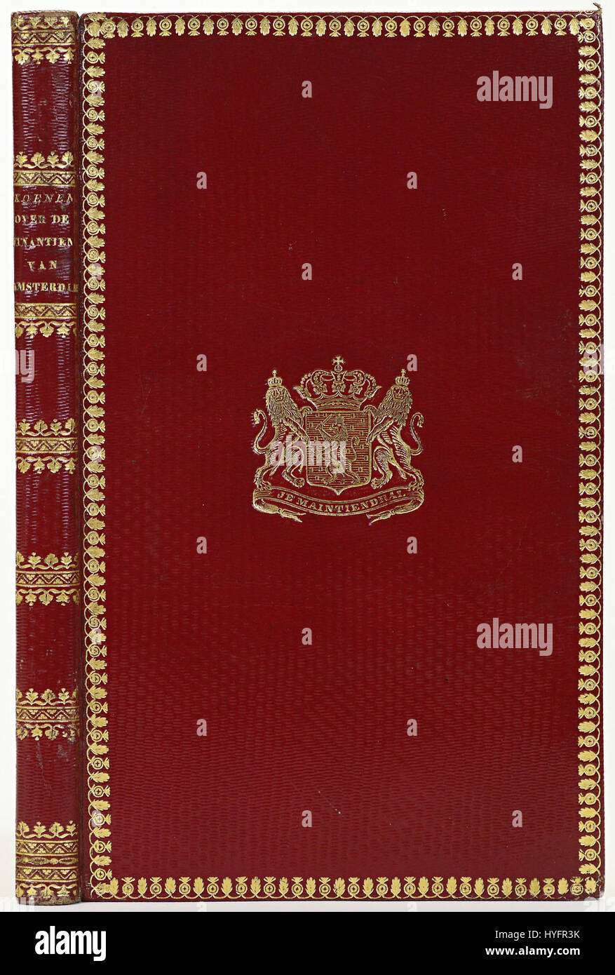 This Dutch work, titled 'Band van rood saffiaan KONB12 3052C196,' is a ...