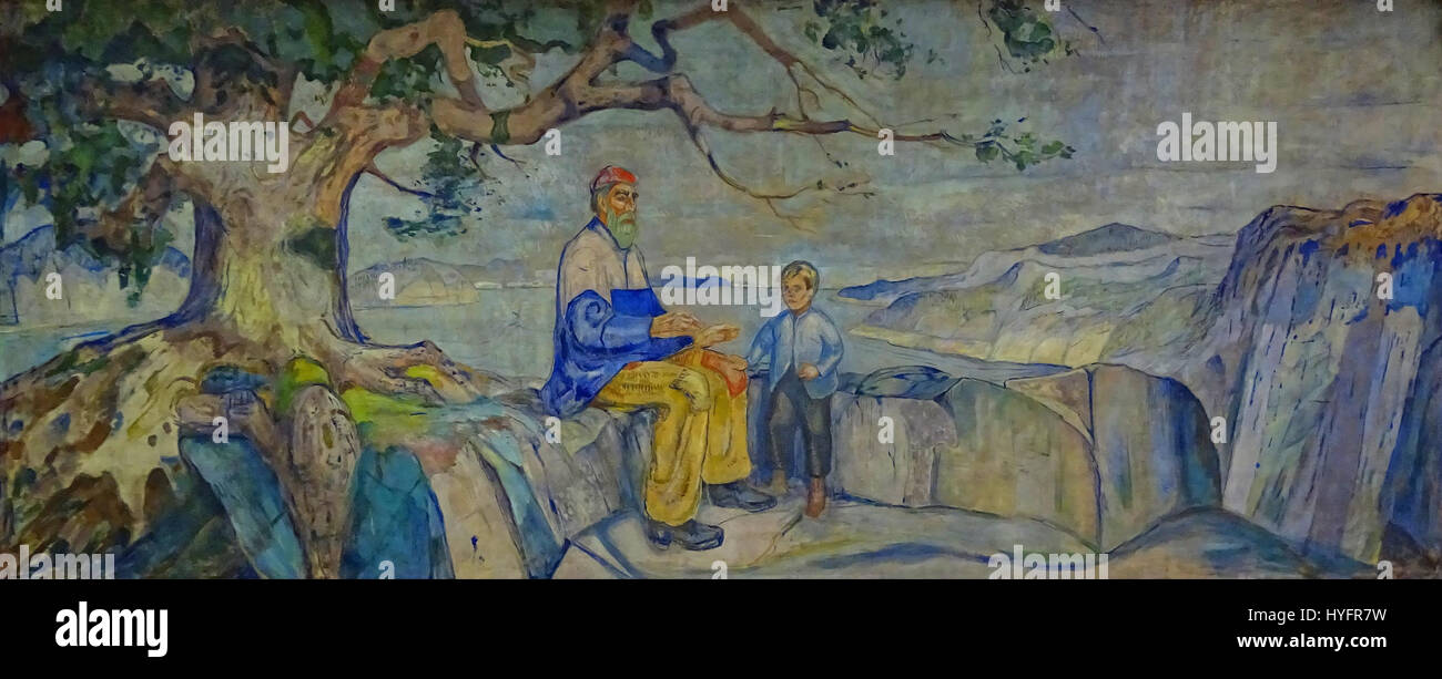 *Historien* by Edvard Munch is a work that reflects his exploration of ...