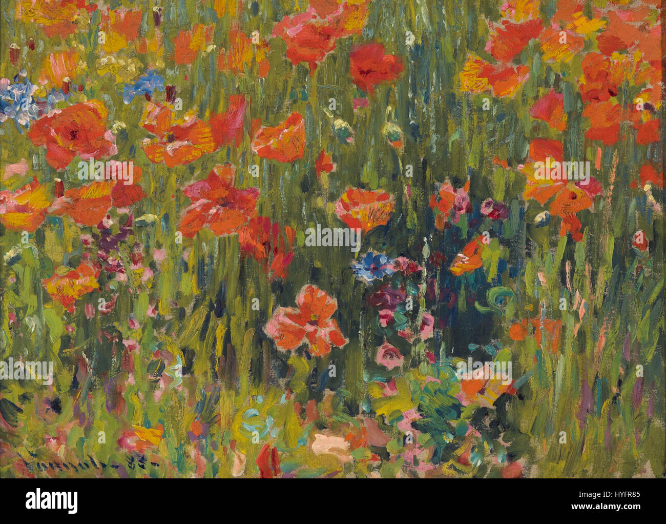 'Poppies 1888' by Robert Vonnoh is an impressionist painting that ...