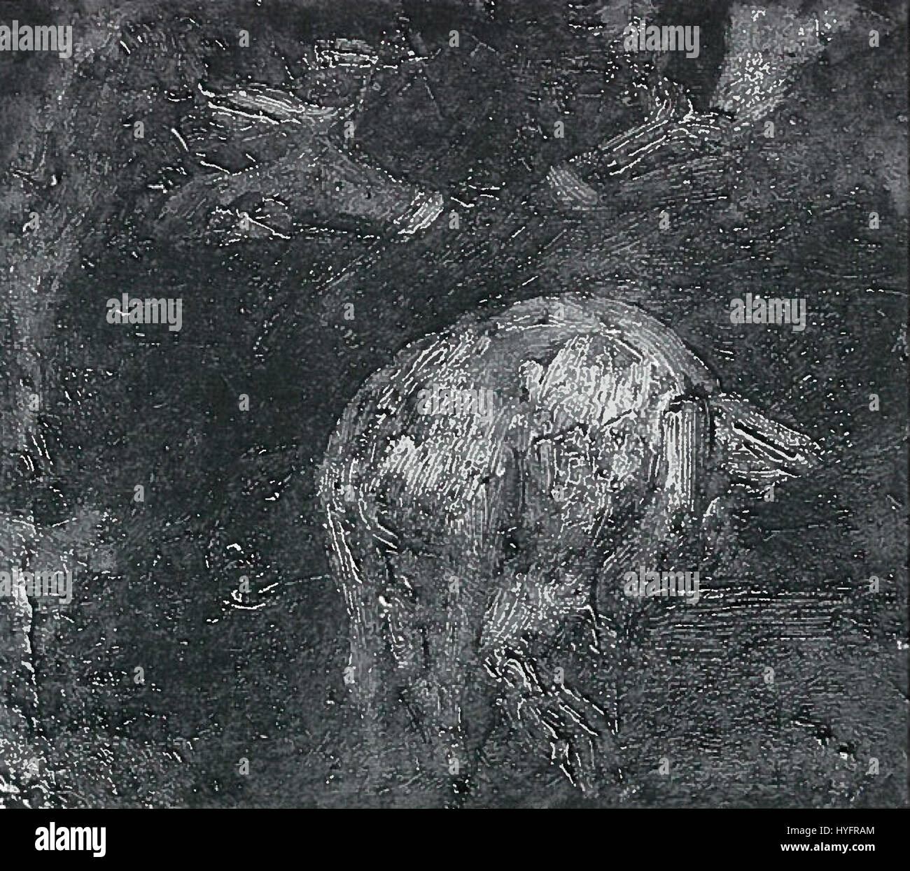 Lovis Corinth BC 66 Schwein sw Stock Photo - Alamy