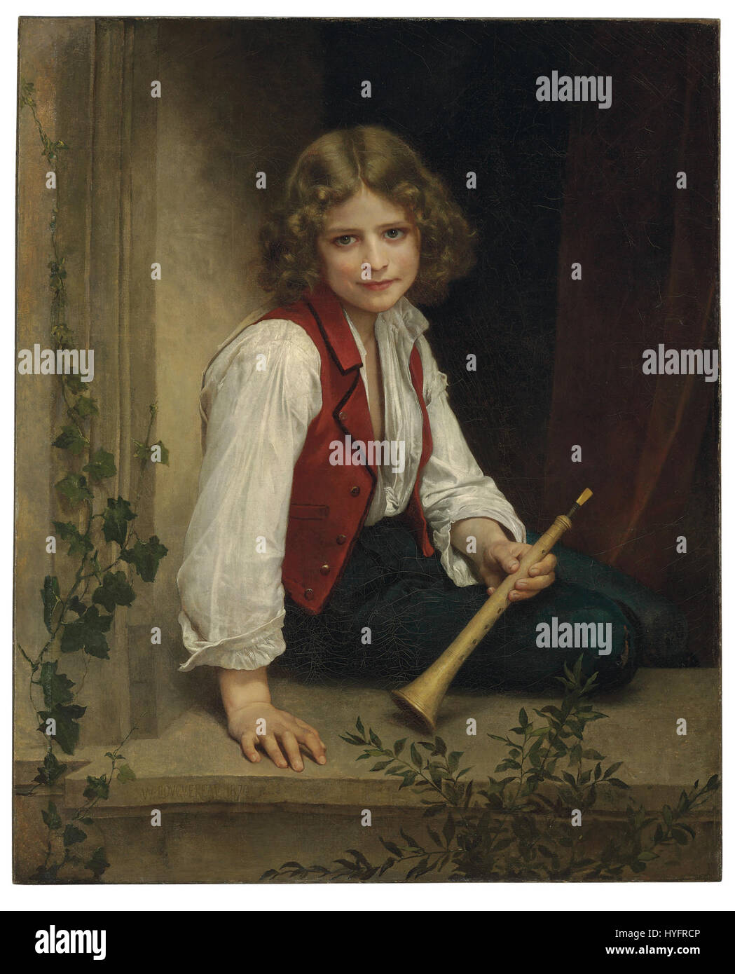 'Pifferaro' by William Adolphe Bouguereau is a portrait of a young ...