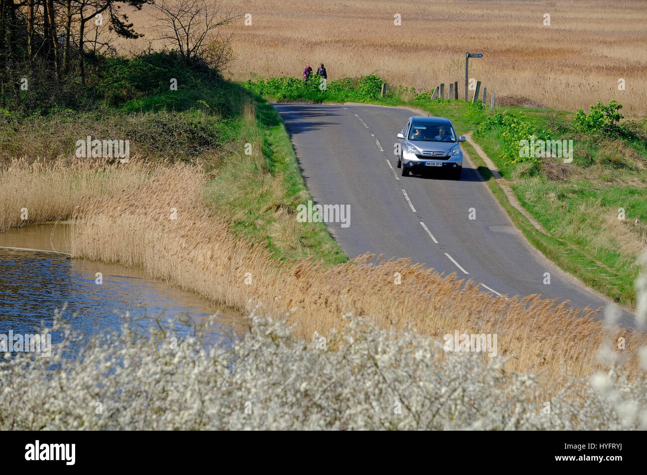 A149 coast road, cley, north norfolk, england Stock Photo - Alamy