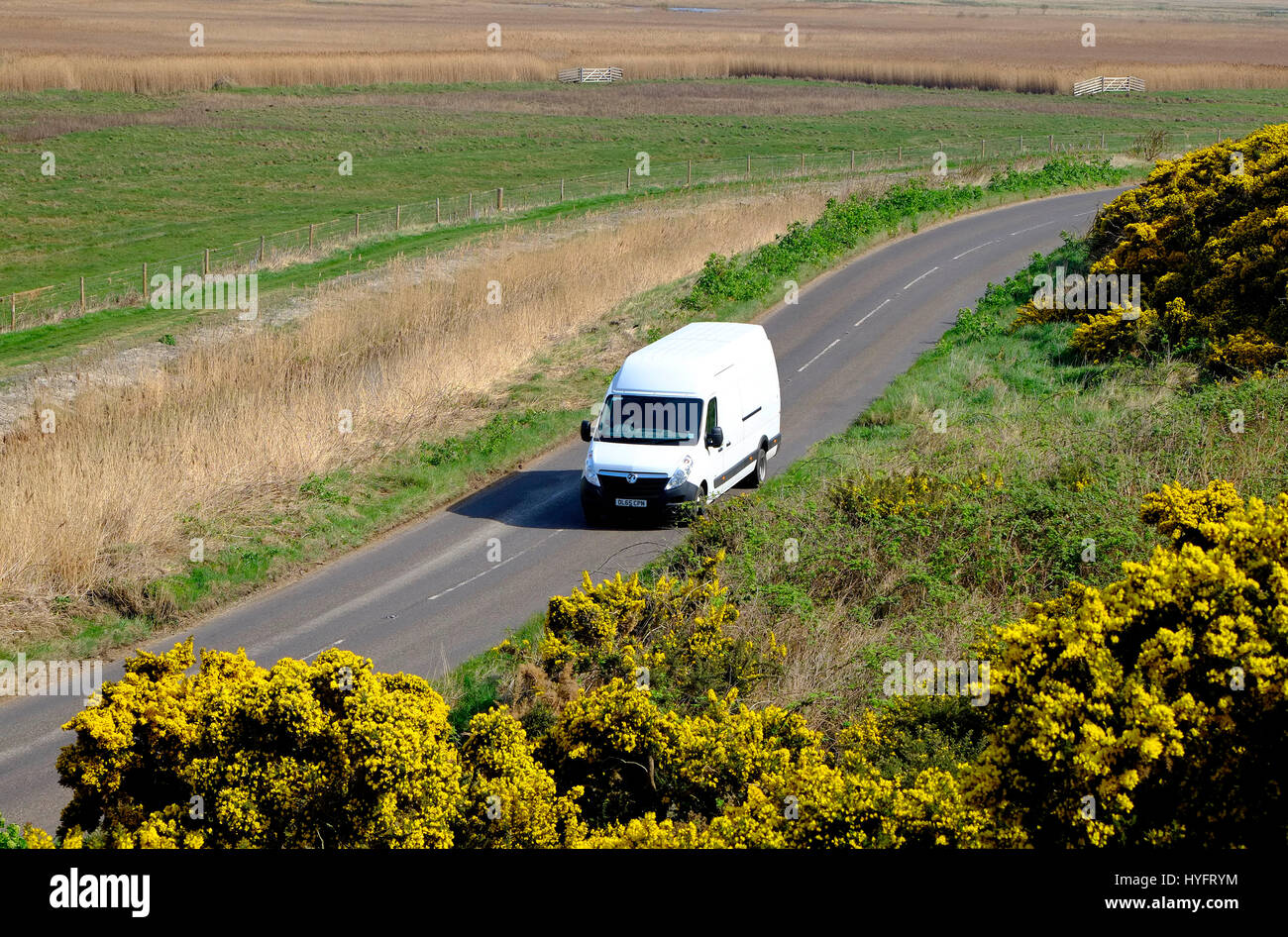 A149 coast road, cley, north norfolk, england Stock Photo - Alamy