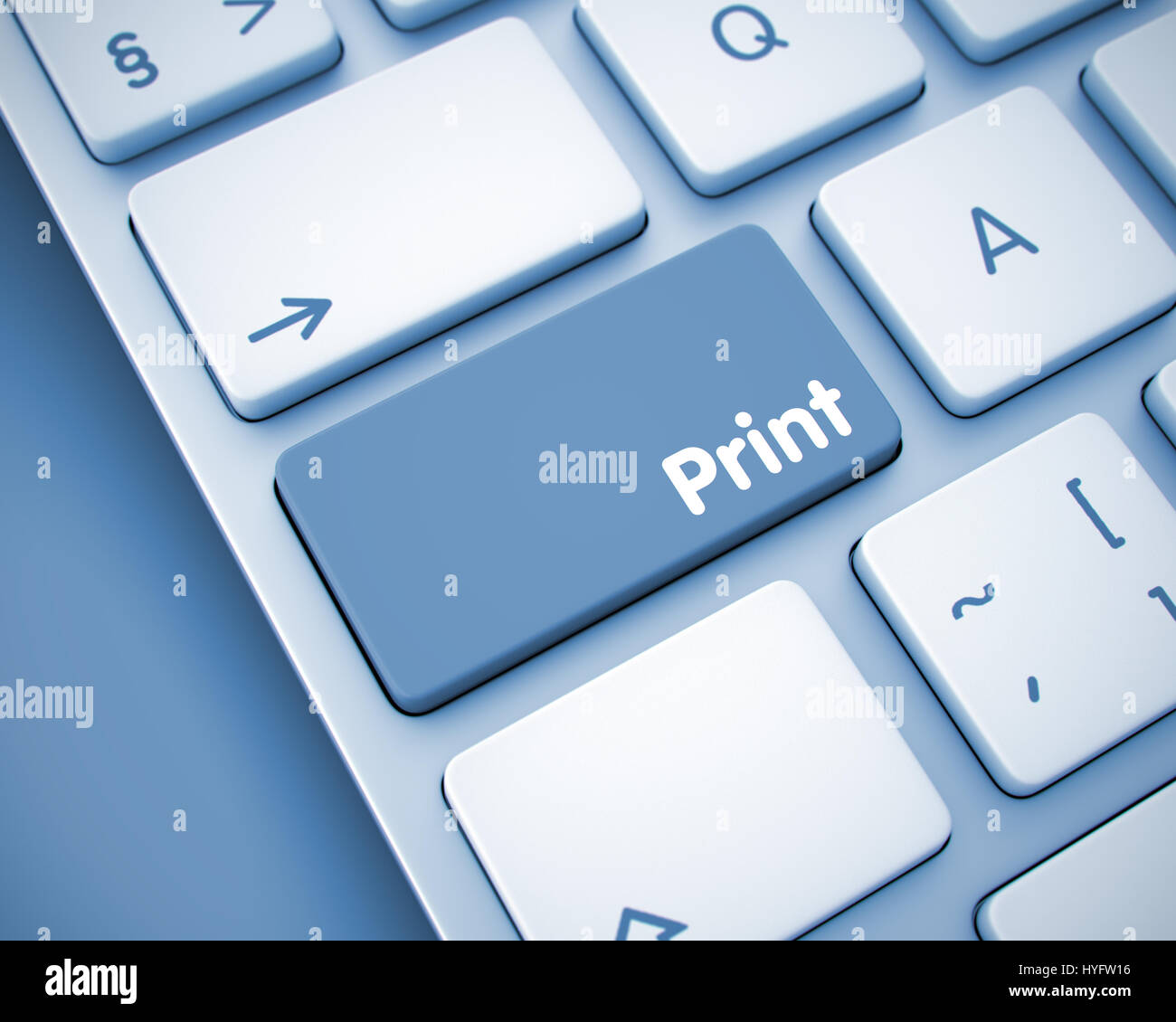 Print - Message on Keyboard Keypad. 3D Stock Photo - Alamy