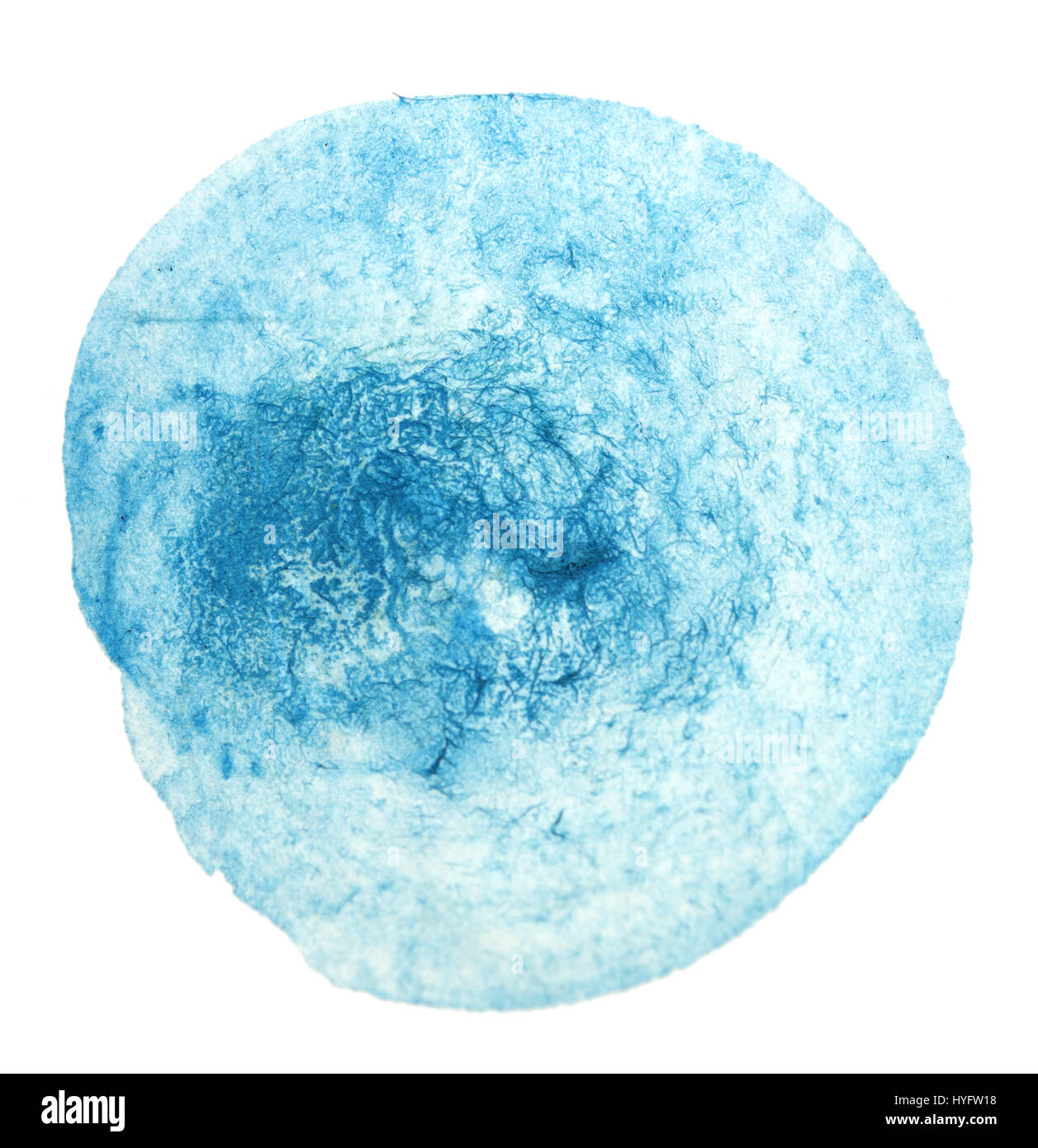 blue watercolor circle isolated on white background Stock Photo - Alamy