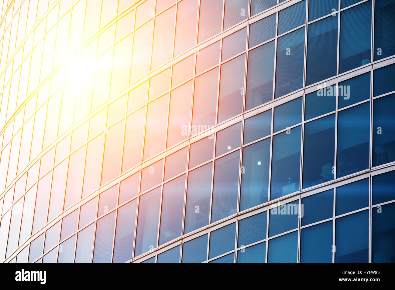 Abstract background texture with reflected in windows of modern office ...